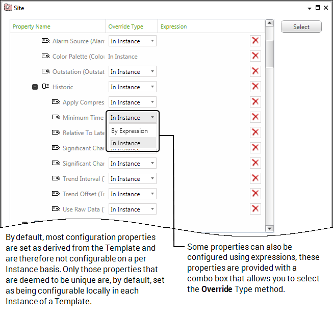 Geo Scada Expert Tutorial Configure The Group Template To Allow Additional Property Overrides